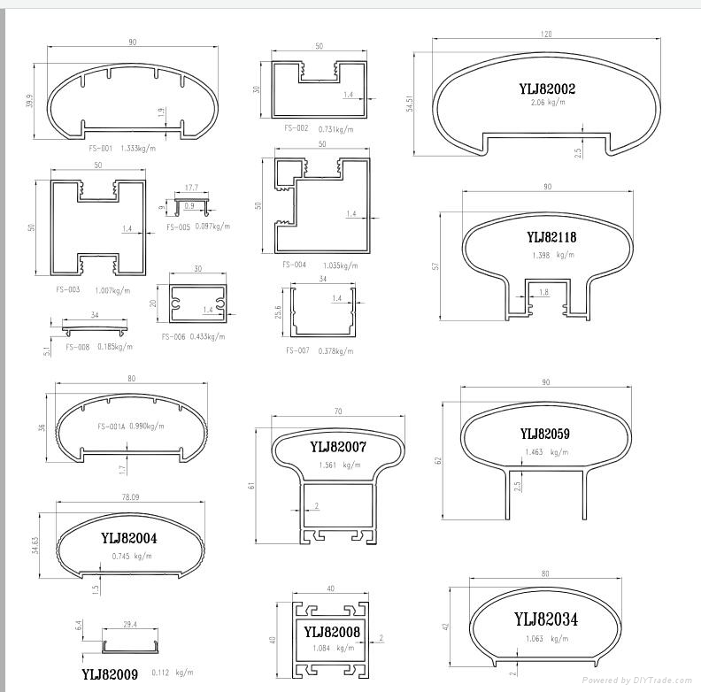 Aluminum profile for handrail - YLJ-diy013 - Yong Li Jian (China ...