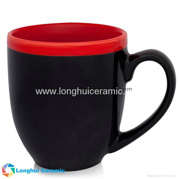 Two-tone halo customizable bistro ceramic mug - LH1601209 - Liling ...