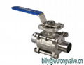 3PC Ball Valve Full Port ISO Direct Mount Pad - WURON (China ...
