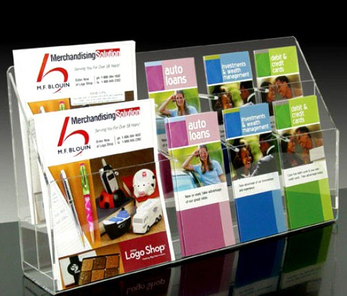 Promotional modern design clear acrylic brochure display rack - BH-01 ...