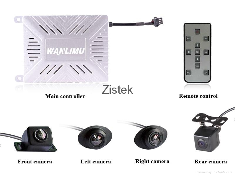 360 Degree Panoramic Bird-view Car Camera Parking Assist System Car ...