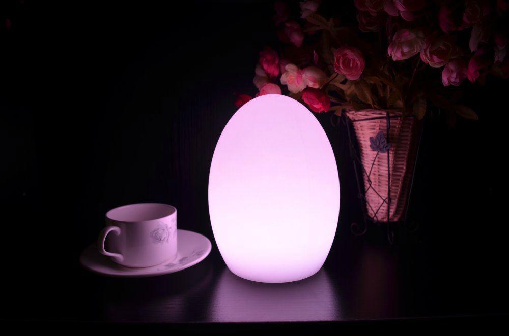 19Cm Color Changing Egg Mood Light LED Table Lamp - Rechargeable - WL ...