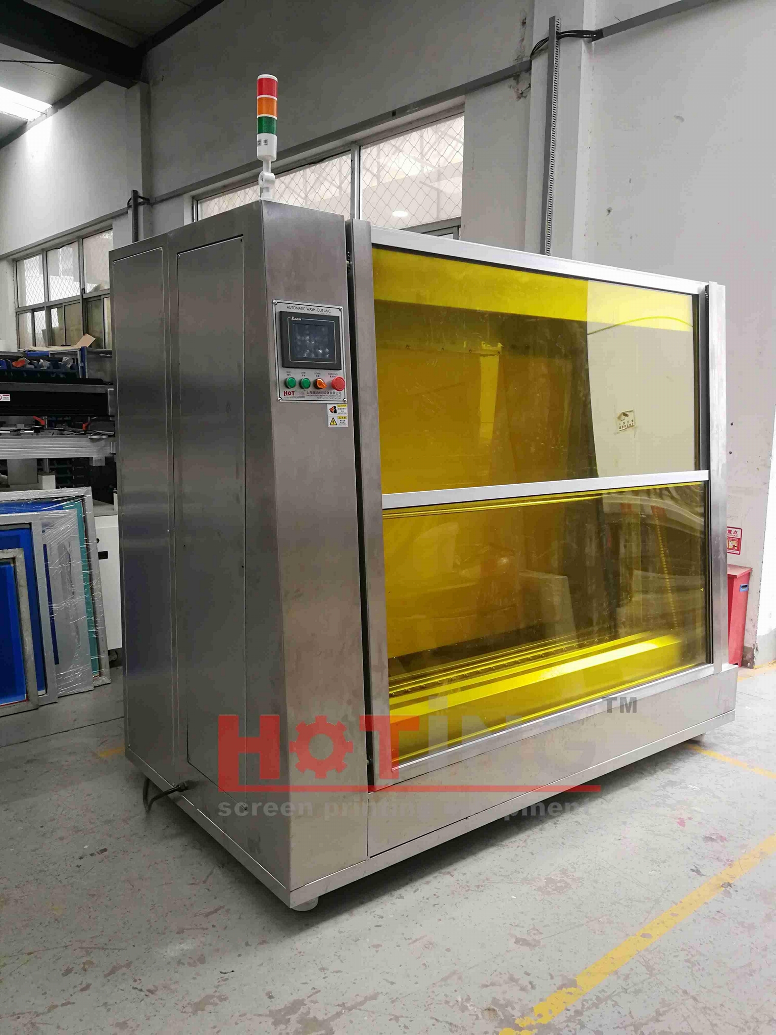 Automatic screen washout booth, washing screen booth - WAU-1000 ...