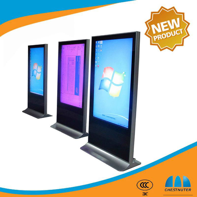 46 INCH android touch screen kiosk with Wifi/3G Advertising Player ...