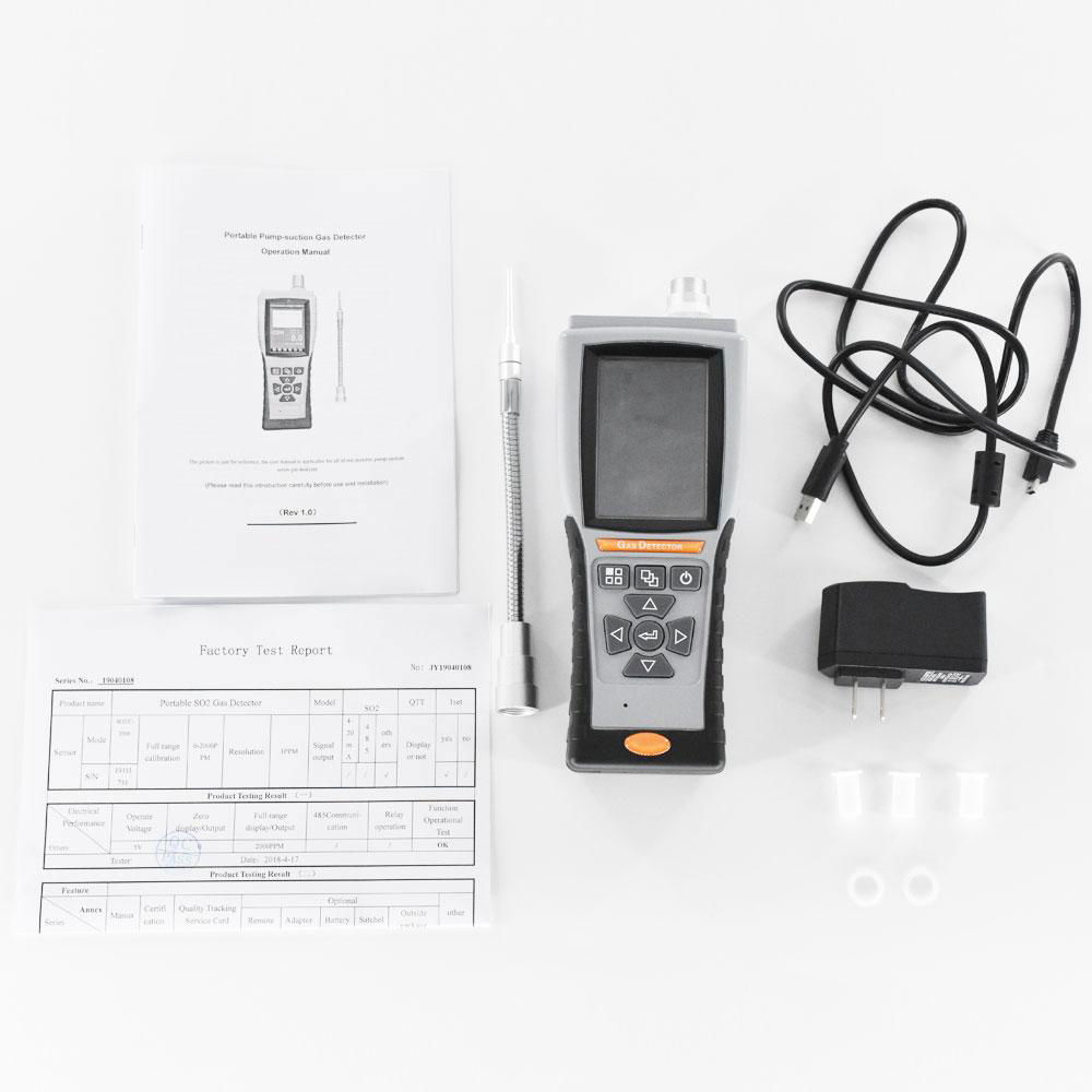 Sulfur dioxide SO2 gas detector pump-suction toxic gas leakage ...