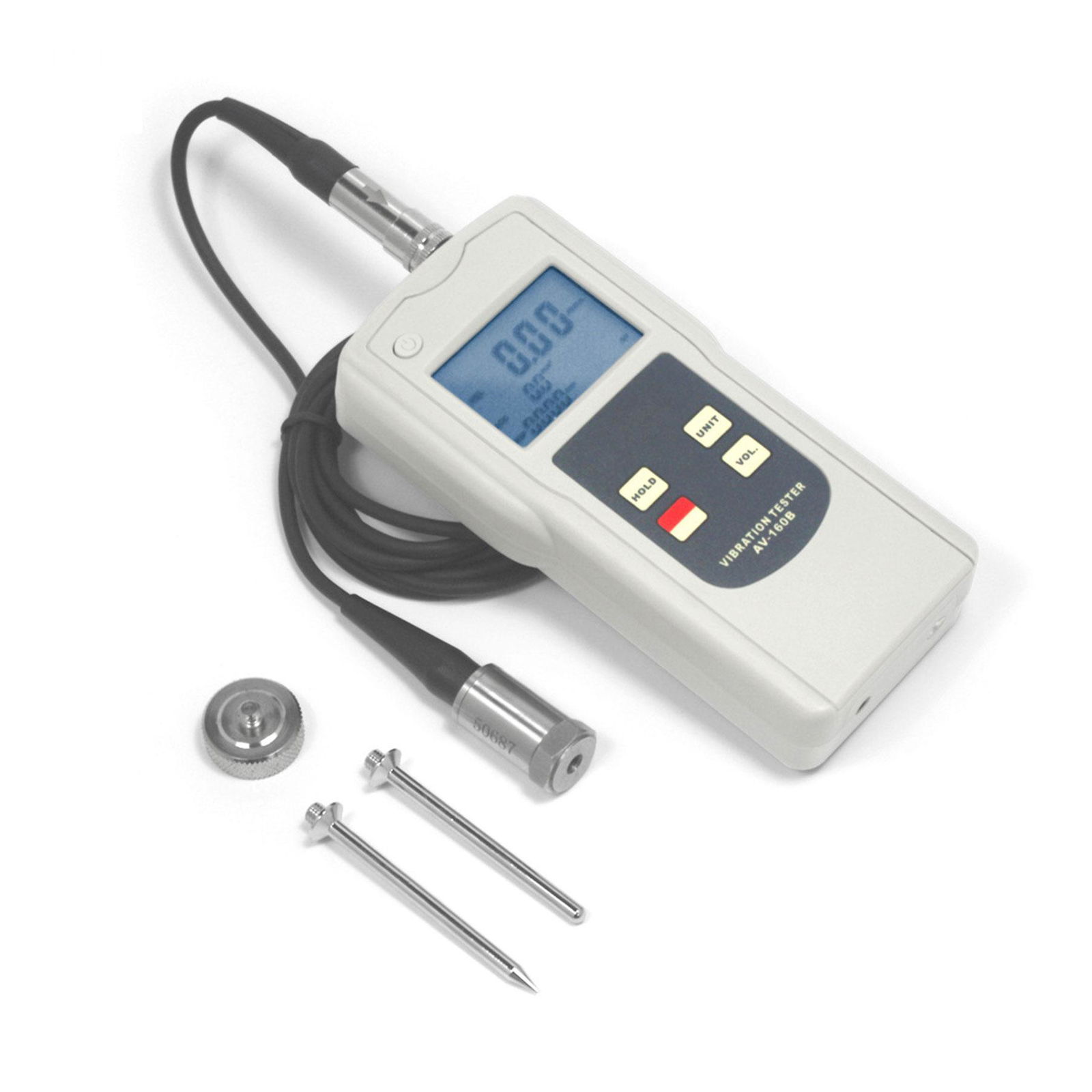AV-160B Portable Vibration Meter with Acceleration Velocity ...