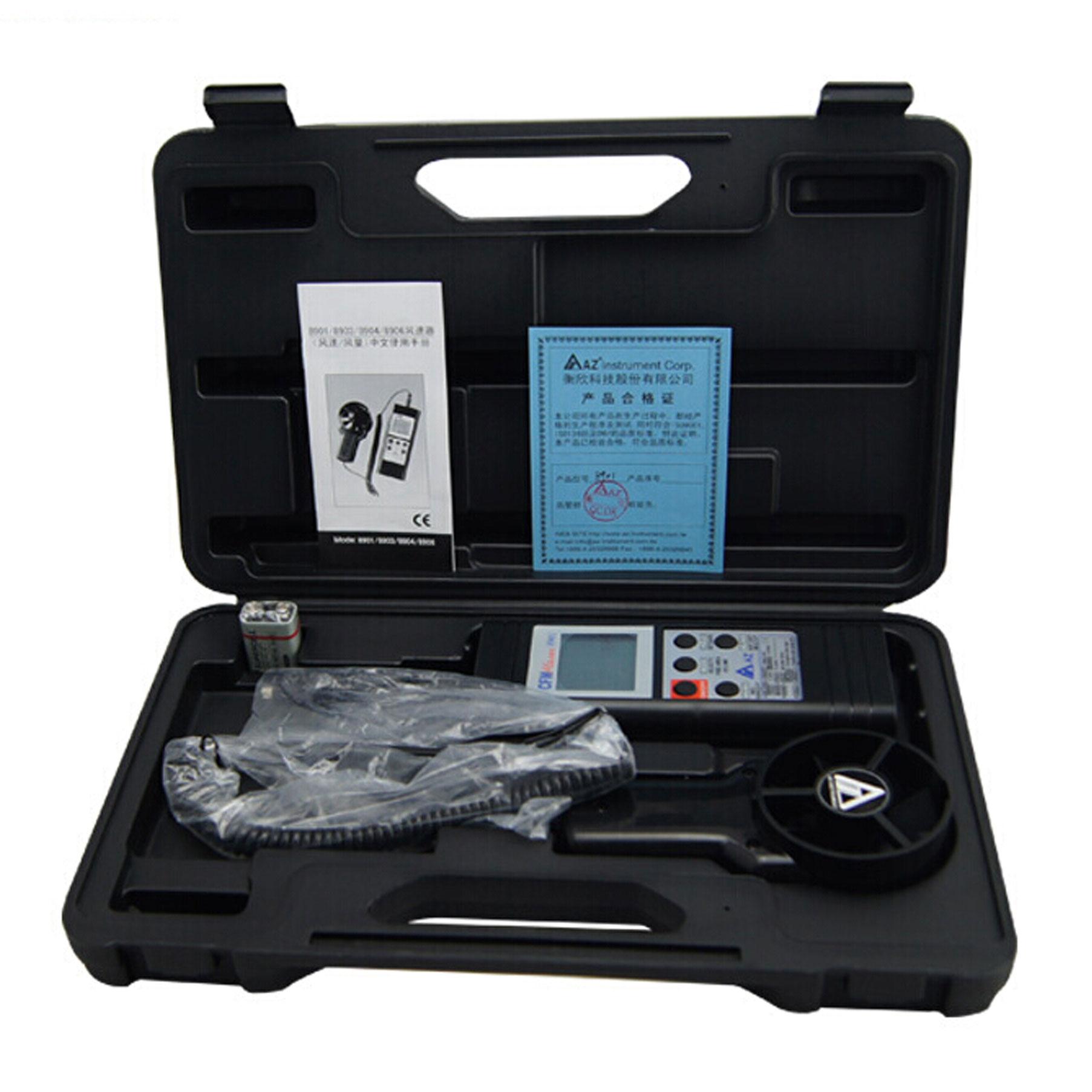 AZ8901 Temperature Anemometer Air velocity Wind Speed Meter Fan Air ...