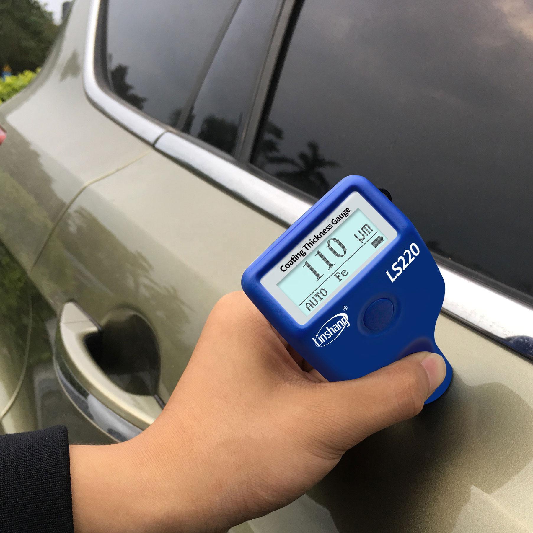 LS220 portable Paint Meter Digital surface coating thickness Meter 0 ...