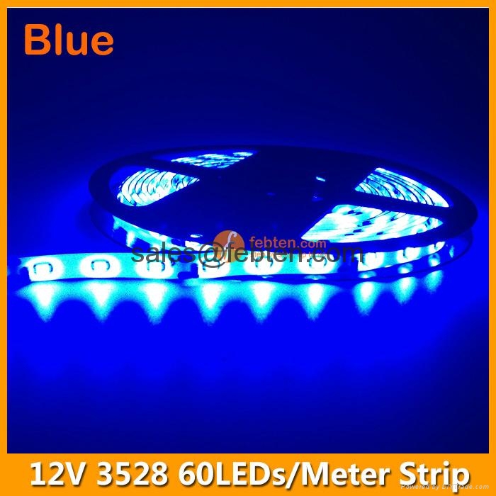 60LEDs per Meter 3528 Blue LED Strip Light 12Volts - F-Strip Flexibl ...