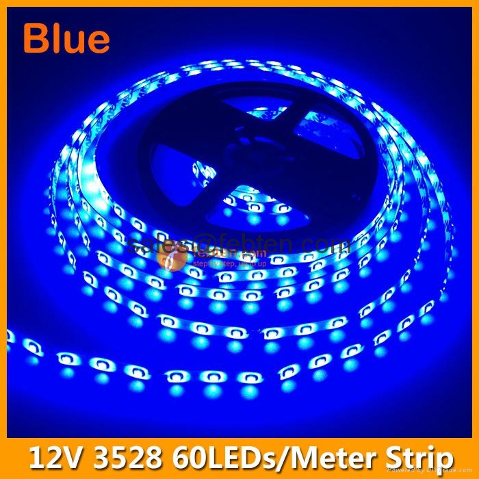 60LEDs per Meter 3528 Blue LED Strip Light 12Volts - F-Strip Flexibl ...