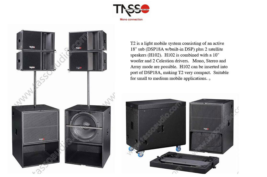Light-mobile professional sound system for touring show - T2 - Tasso ...