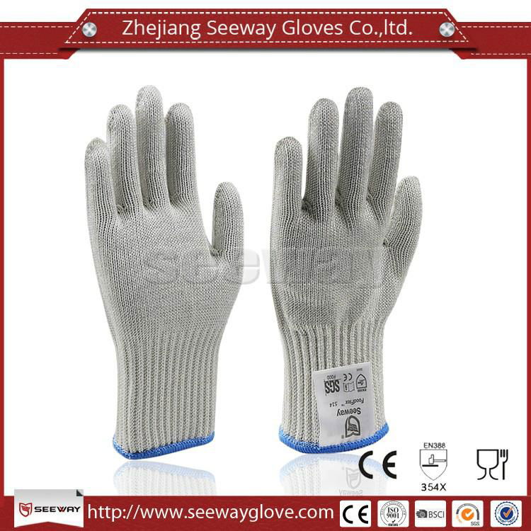 SeeWay F514 Stainless Steel Cut Resistant Hdpe Food Grade Gloves ...