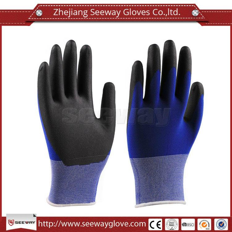 SeeWay 811 18 gauge Cleanroom PU coated Gloves ESD Antistatic - Seeway ...