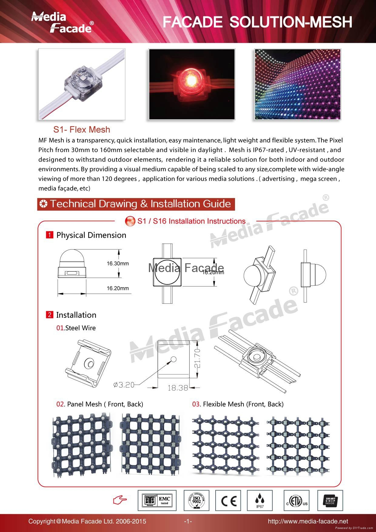 S1 mesh flex - Media facade (China Manufacturer) - Outdoor Lighting ...