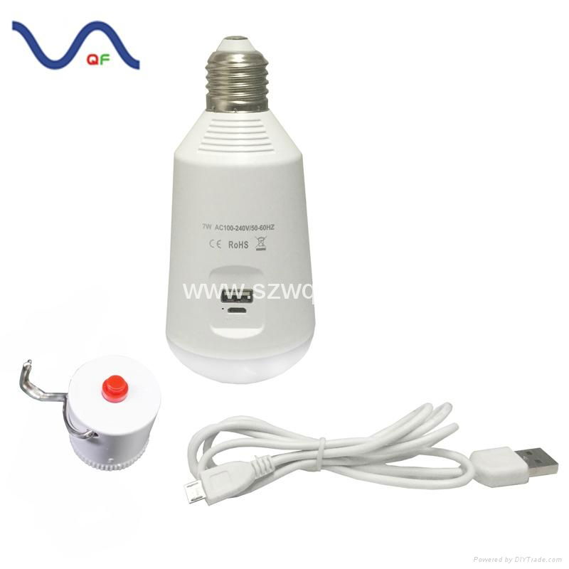 Solar USB Charging Portable LED Emergency Light Bulb - QF-168B - WQF ...