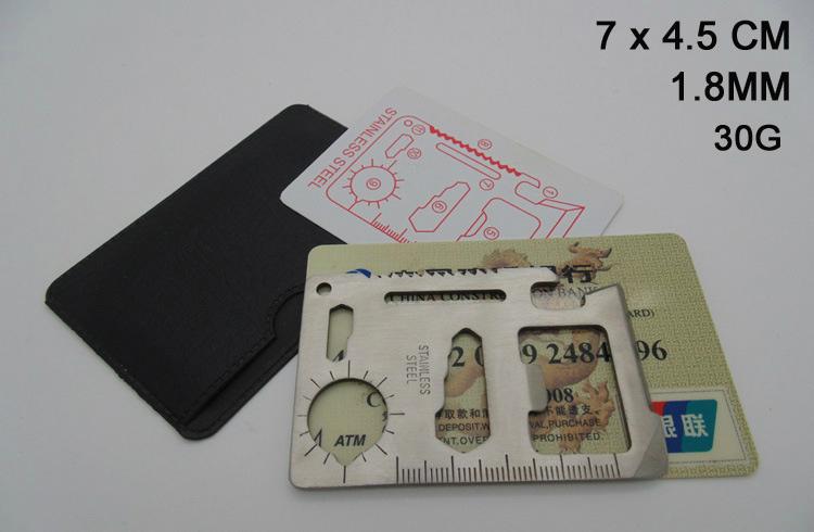 Stainless steel outdoor multifunctional tool card, universal saber card ...