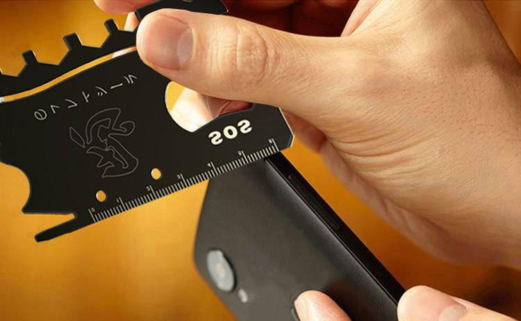 Stainless steel outdoor multifunctional tool card, universal saber card ...