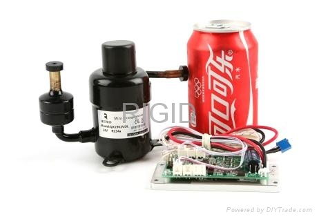 Hermetic R134a DC Brushless Rotary Refrigerator Compressor for 12/24 ...