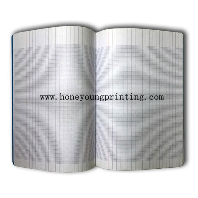 A4 size PP cover seyes 96 pages notebook staple binding corner rounding ...