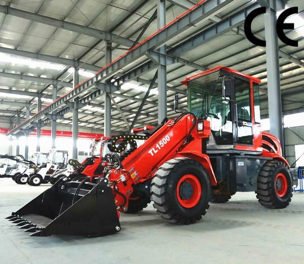 China multifunctional front end wheel loader TL1500 for sale - TAIAN ...