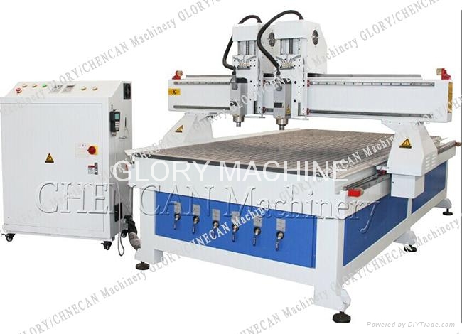 1325 double heads wood carving cnc router - CC-M1325AH2 - Chencan ...