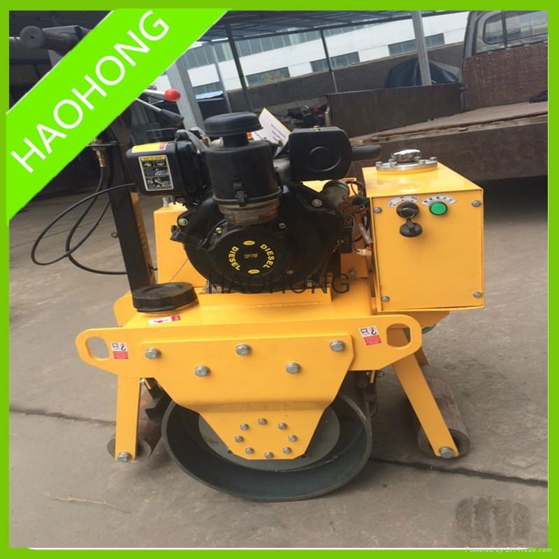 Walk behind single drum vibratory road roller compactor - HH-600 ...
