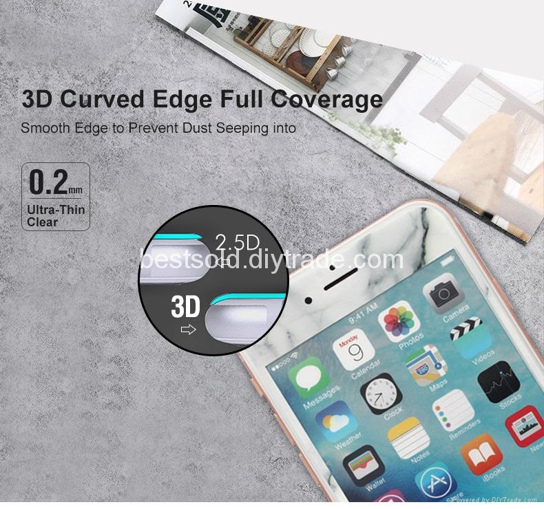 Custom 3D Marble Clear Tempered Glass Screen Protector Film 0.2mm Full ...