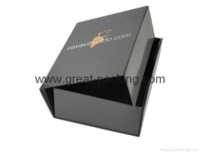 foldable cardboard magnet black high end box - G1012 - greatpacking ...