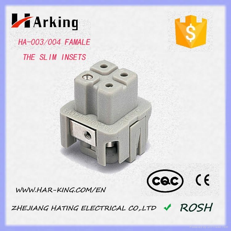 HA-003/004 3Pins Raplace Harting Male&Famale Inserts 16A Heavy Duty Connector' - HA-003 Heavy du ...