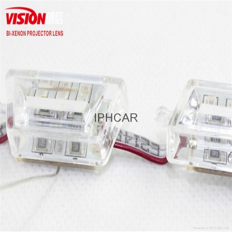 IPHCAR Daytime Light Projector Lens Kit Flexible Drl Projector Lens ...