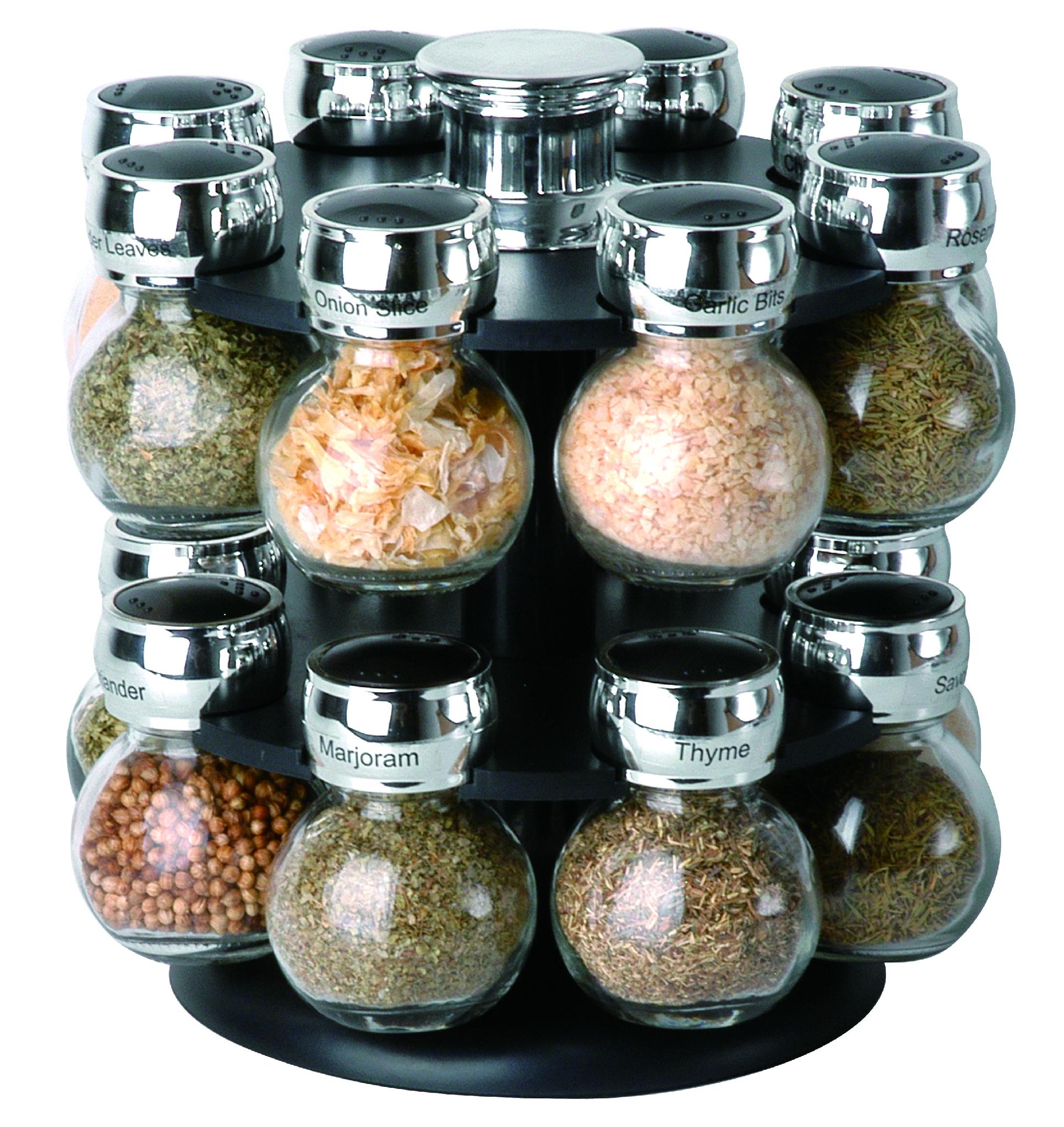 16 jars spice rack with round bottle, empty - HLS1015 (China Trading ...