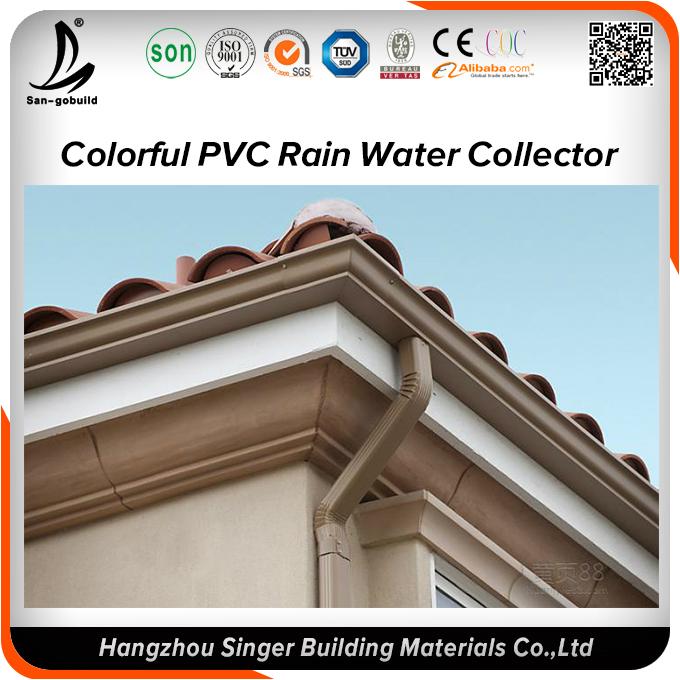 SGS certificate Africa ASA 5.2inch K-style White Color PVC Rainwater ...