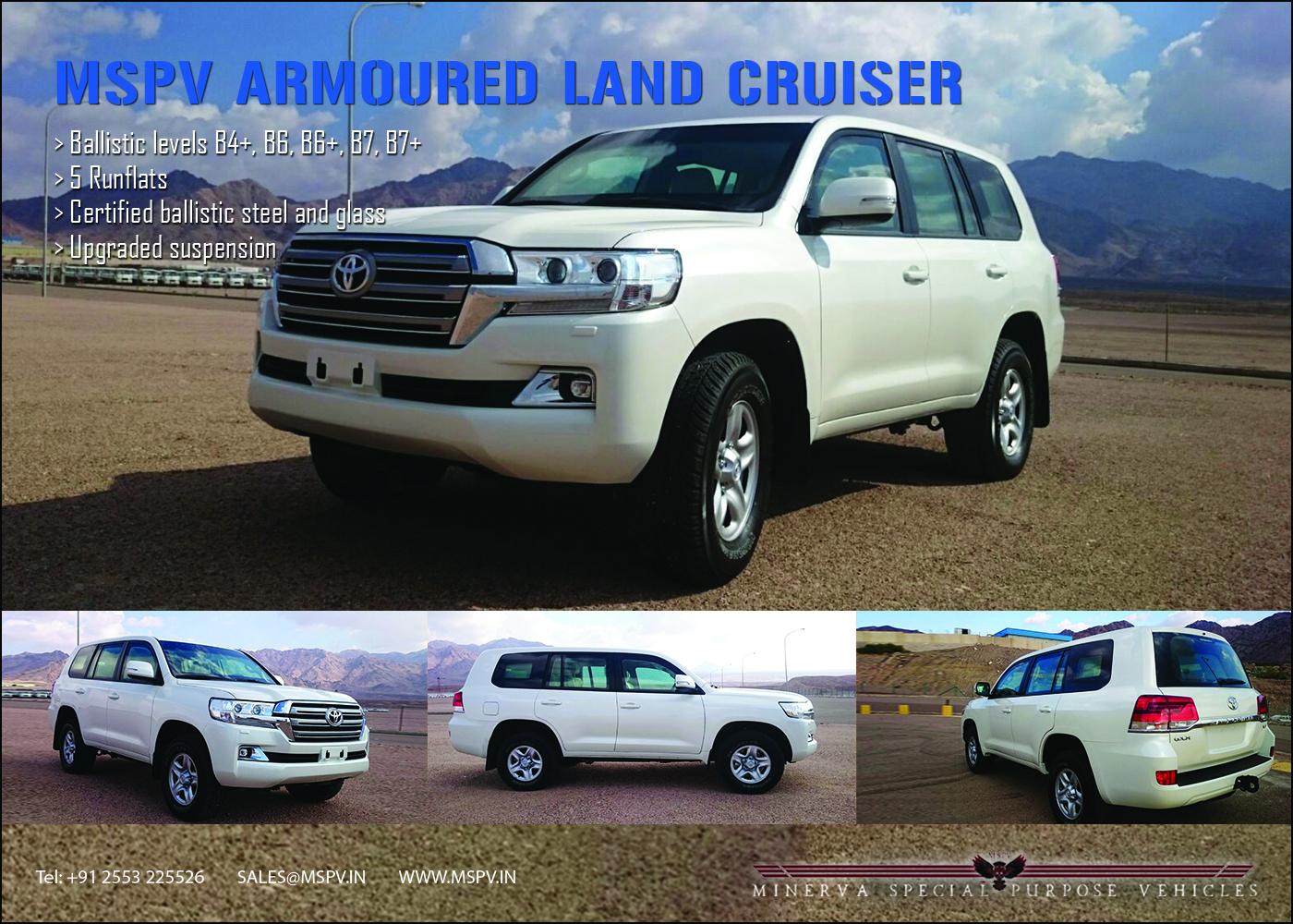Armoured & Bullet Proof Toyota Land Cruiser - MSPV (India Manufacturer ...