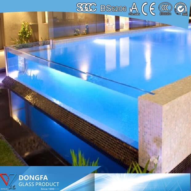 SGP laminated glass swimming Pool window - Dongfas Glass (China ...