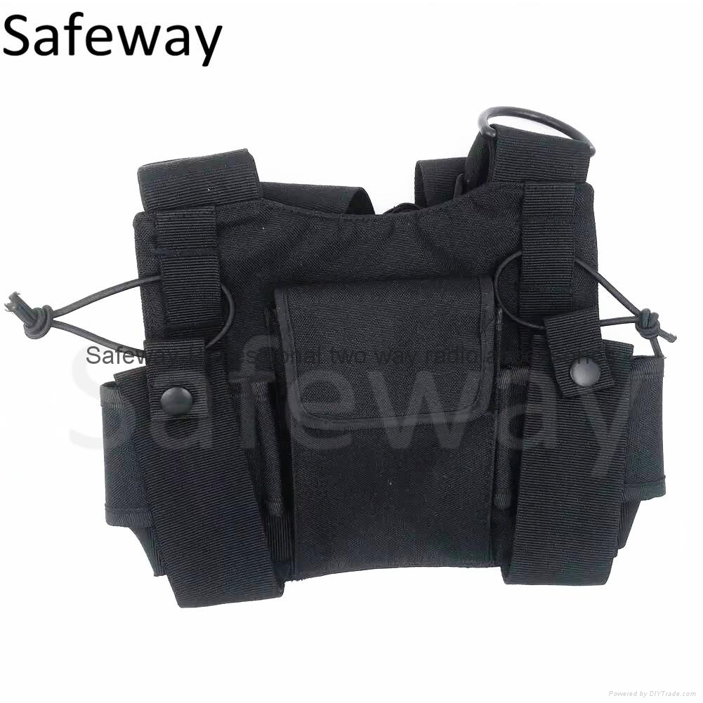 2016 New Nylon Two way radio pouch Chest Pack Pocket walkie talkie ...