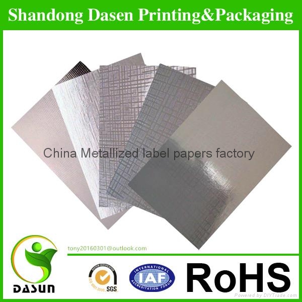 69gsm embossed silver metallized paper for label printing - JQY-E-S-69 ...