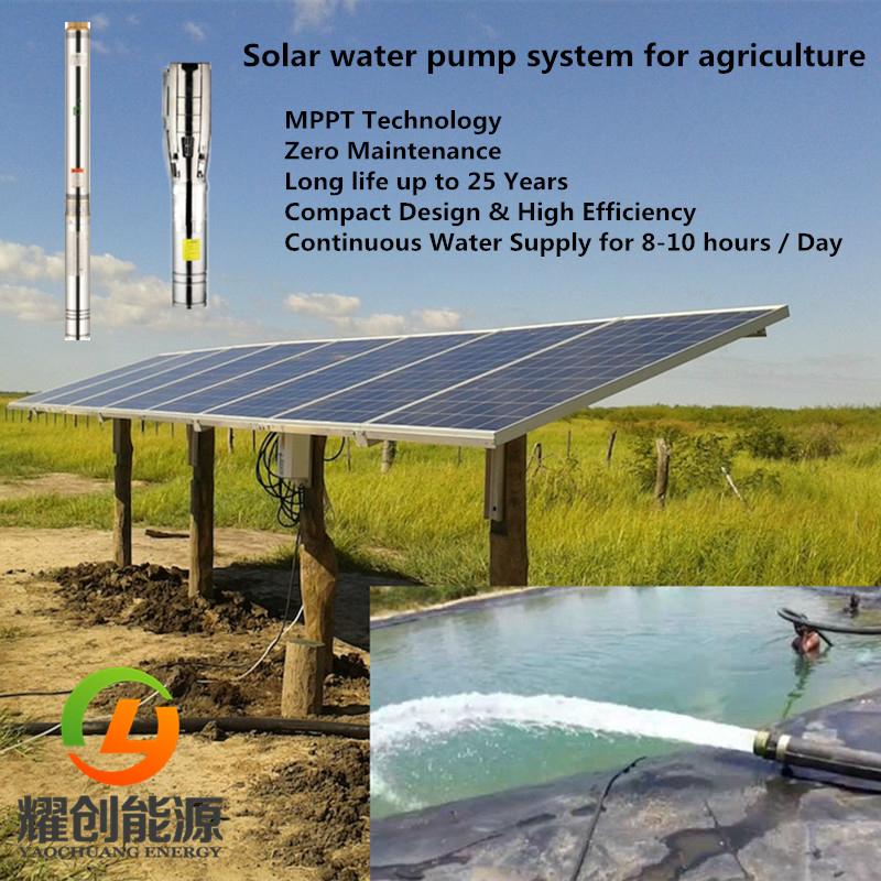 High Pressure borehole deep well submersible solar water pump - Yaochunag energy (China ...