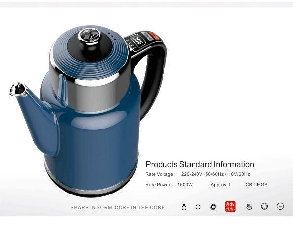 360° Rotatable base&cordless Base 1.7L #304 stainlesssteel and PP ...