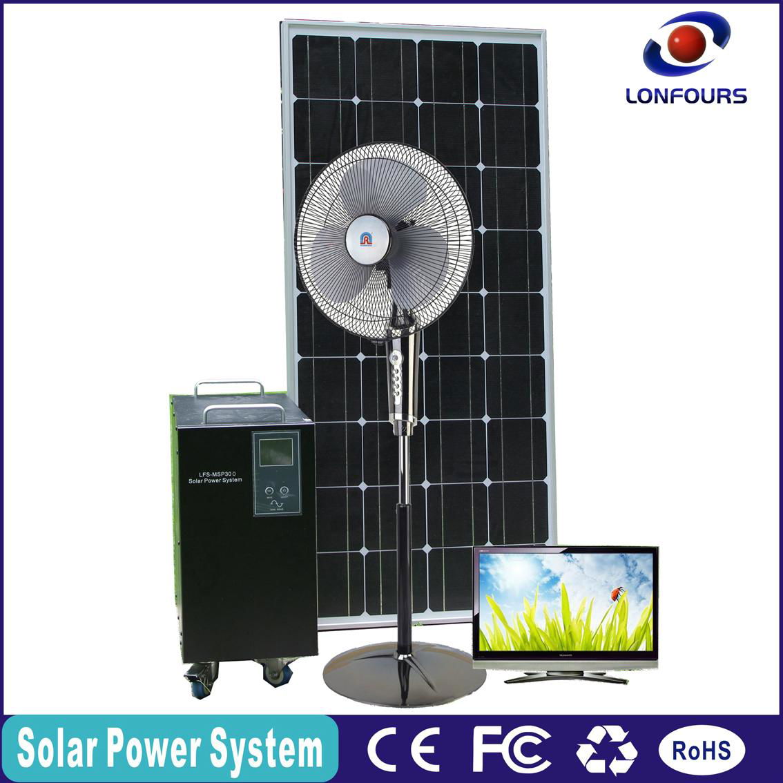 300W solar power 220 volt output system - LFS-MSP300 - Lonfours (China ...