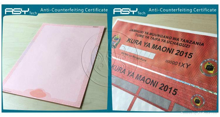 High security micro text certificate printing - OEM - ASY (China ...