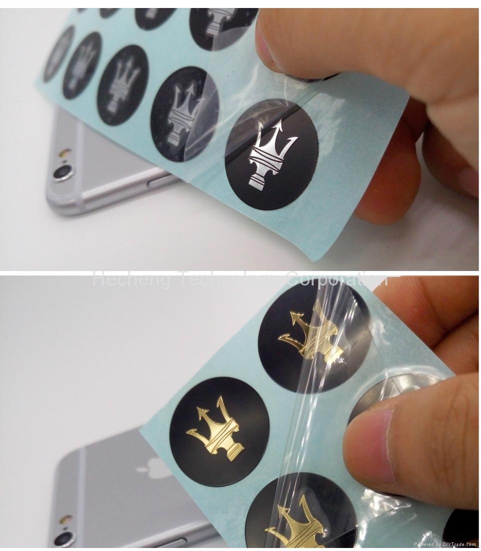 customized made computer metal sticker shinny gold sliver sticker - 008 ...