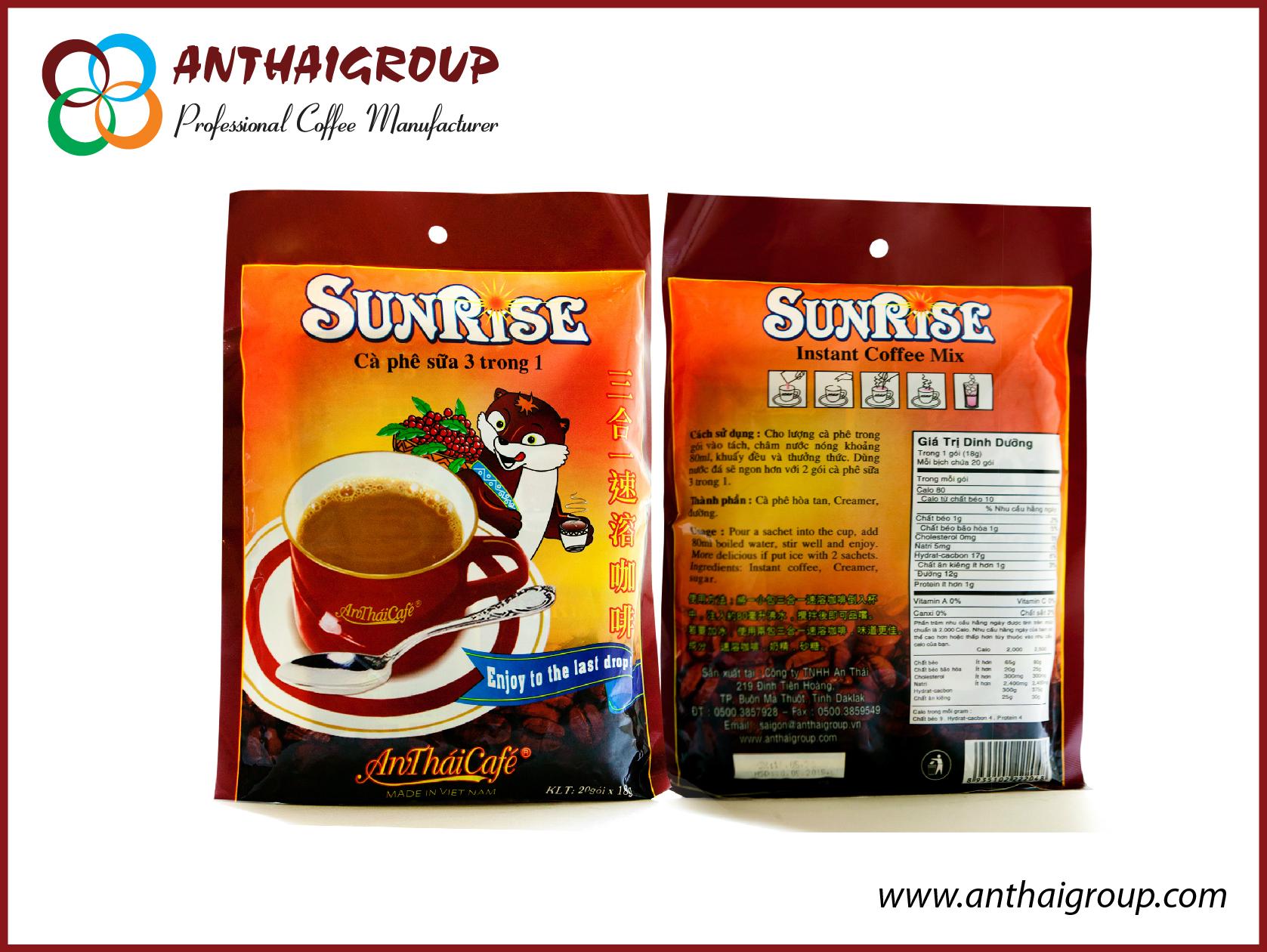 Sunrise 3 in 1 coffee mixes (Vietnam Manufacturer) - Powdered Drinks ...