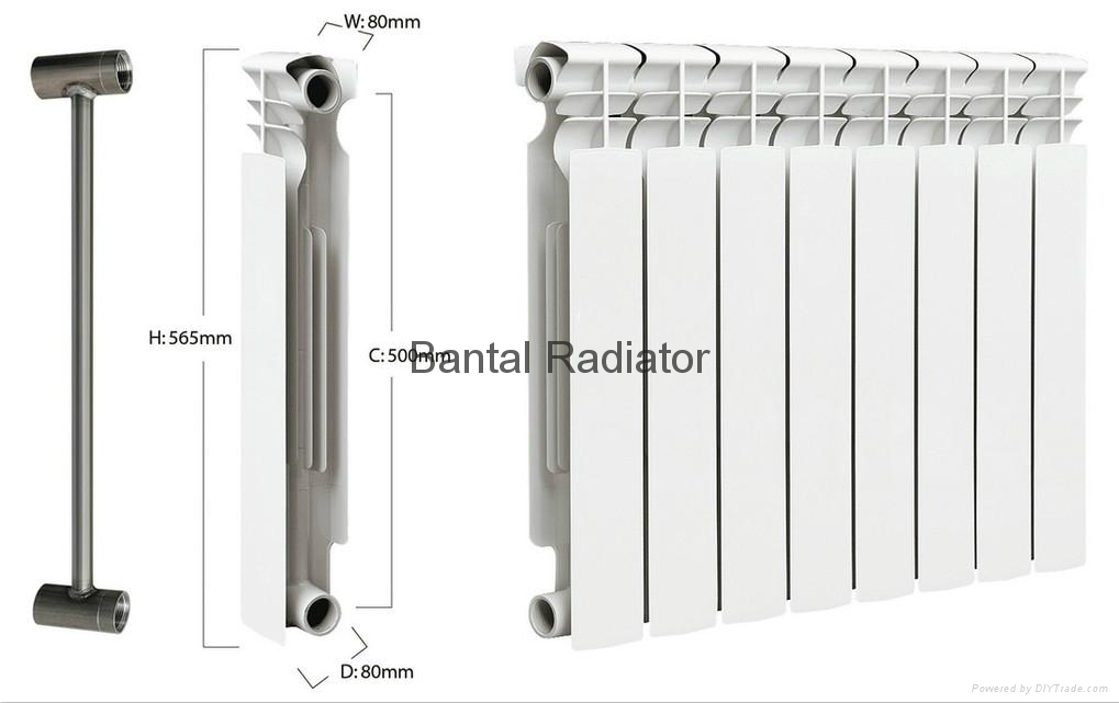 Steel-aluminum casting radiator for central heating GLYZ8-8/6 - Bantal ...