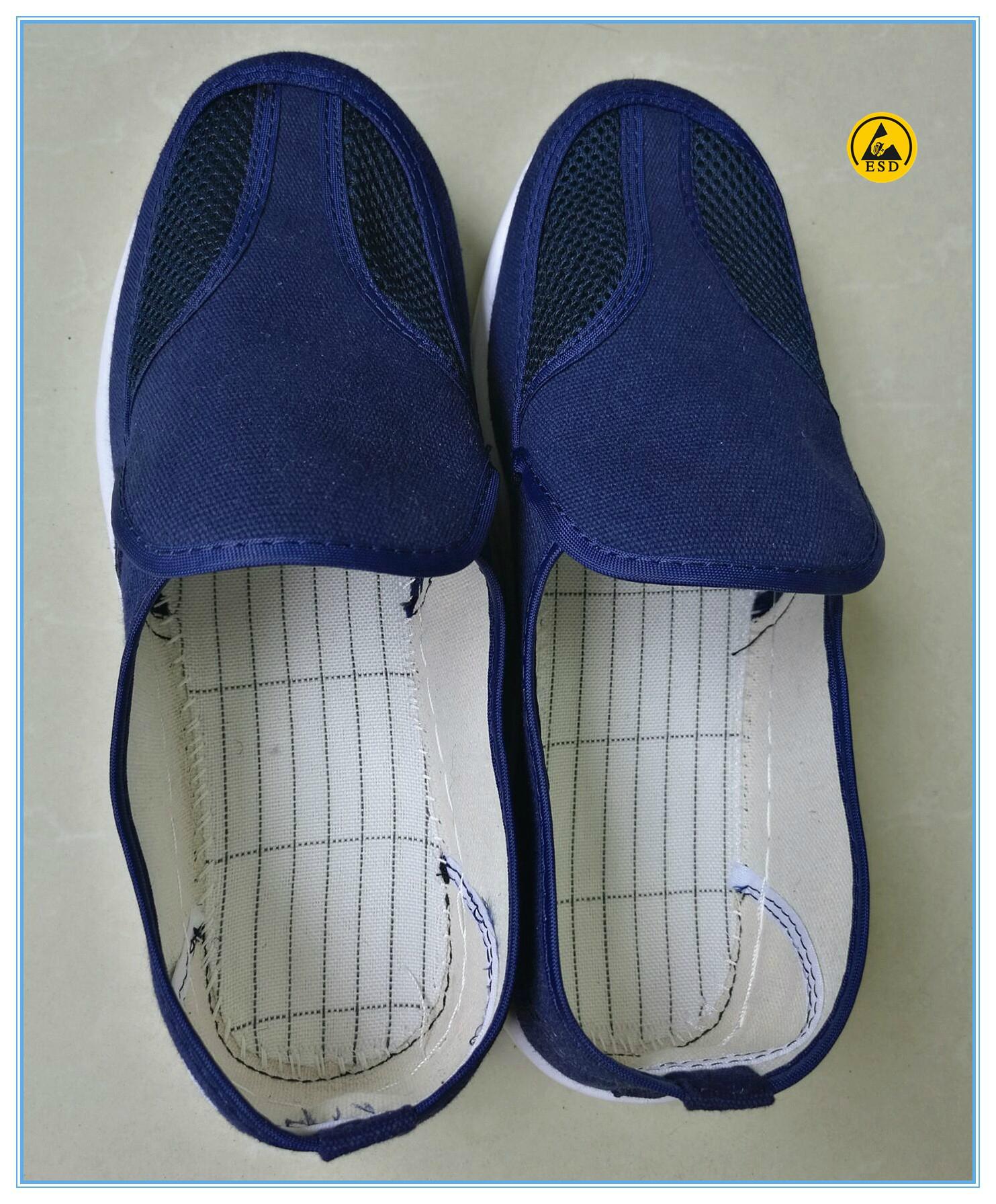blue canvas upper pvc outsole esd canvas shoes - JR-503 - JingRo (China ...