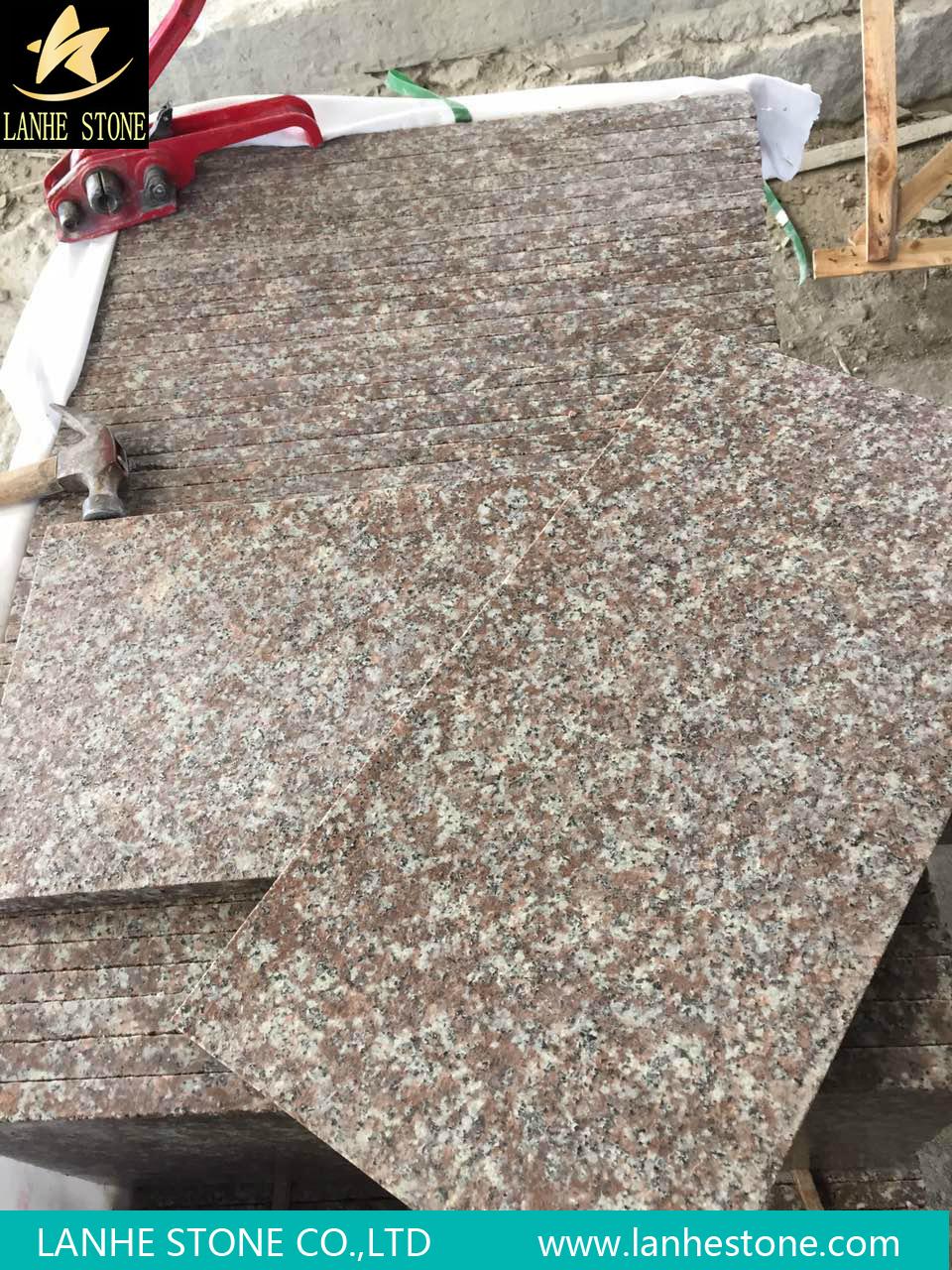 Flamed G687 Granite Peach Red Granite Stone Peach Red Color Granite ...