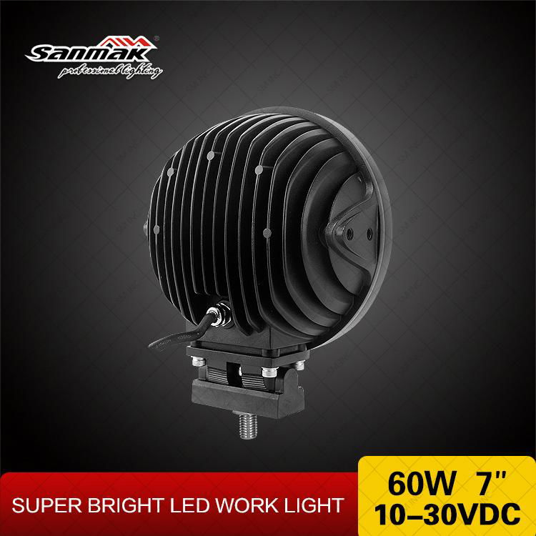 Cree Chip 60W Round Car LED Headlight LED Driving Light - SM6051-60 ...