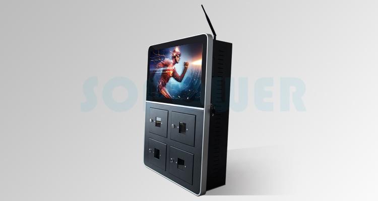 Android Digital Signage Display Advertising Cell Phone Charging Station ...