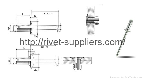 Open end Blind Rivet Aluminum Rivets - Open end Rivets - Huanyi (China ...