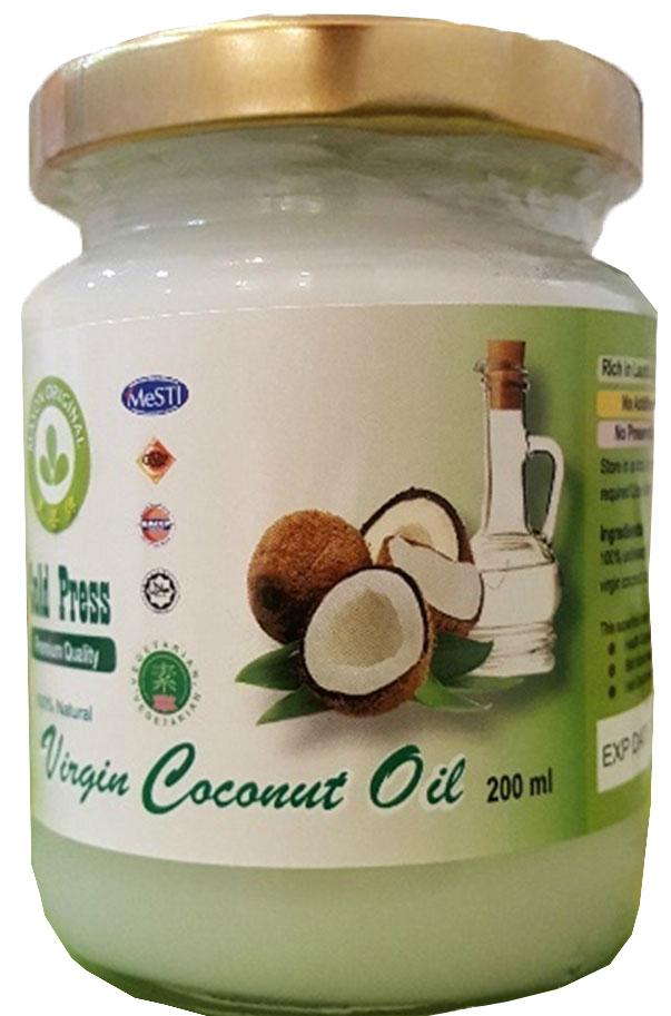 Mason Original Virgin Coconut Oil (200ml glass bottle) Nutritional and ...