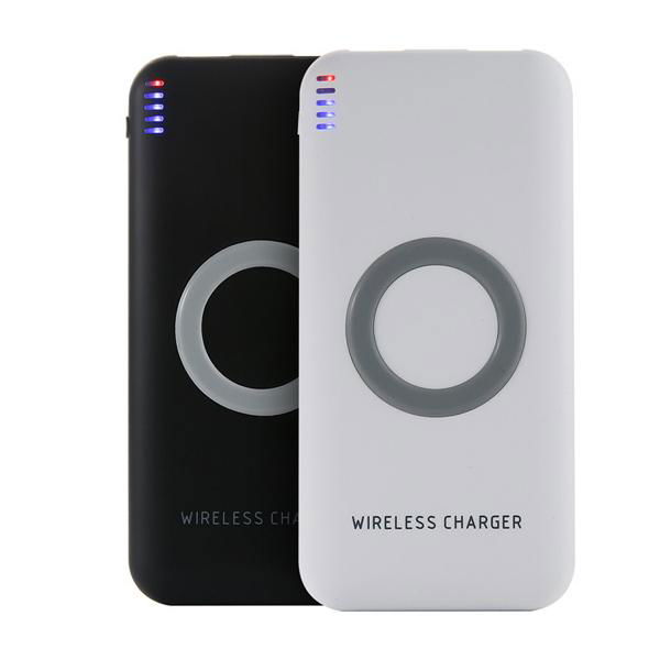 Fancy 8000mah power bank wireless charger QI wireless phone charger ...